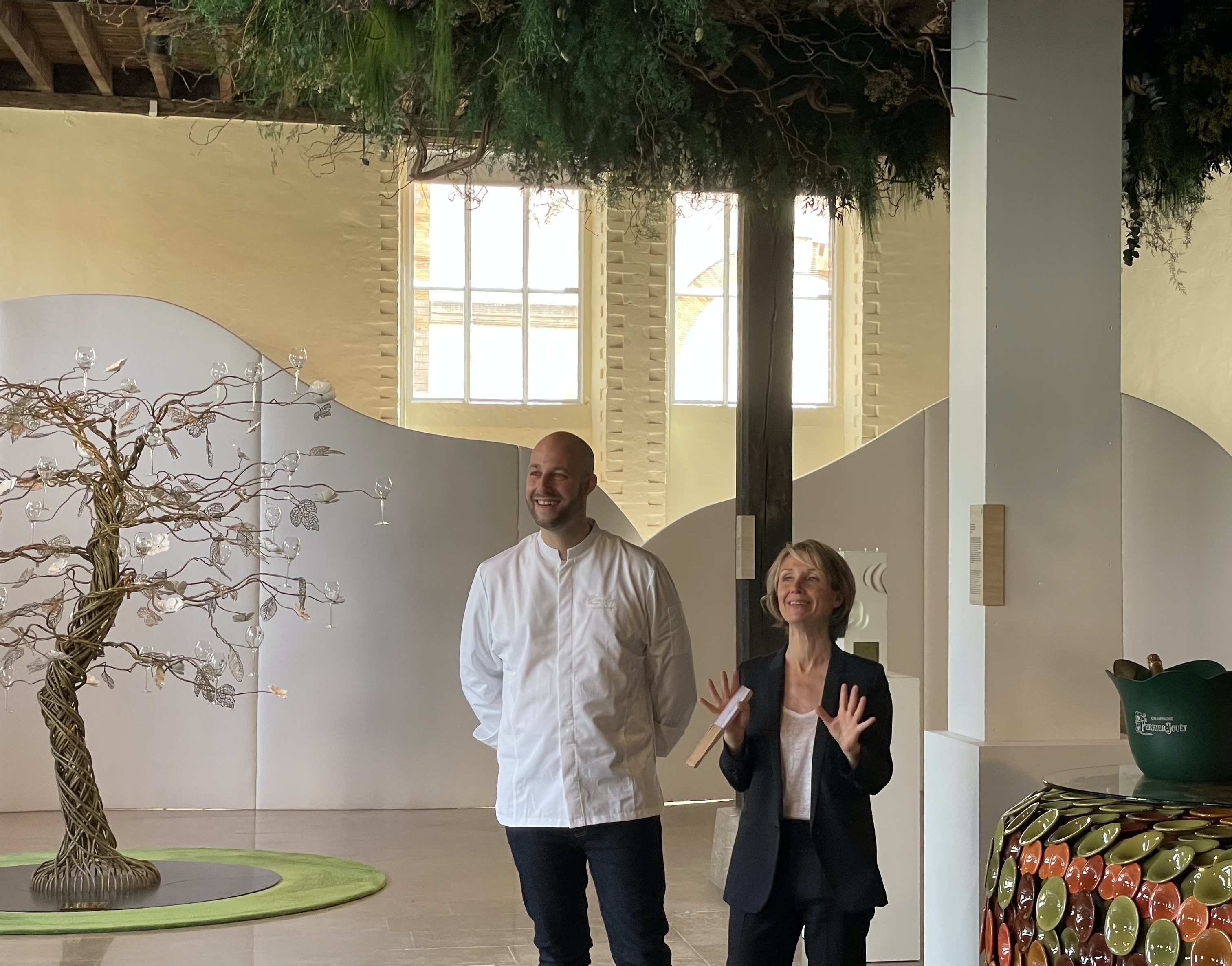 Le chef : Sébastien Morellon et la chef de cave : Séverine Frerson